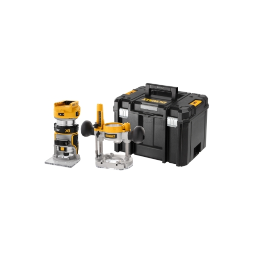 Dewalt 18v Xr Brushless 1/4in (8mm) Router Fixed & Plunge Bases – Bare ...